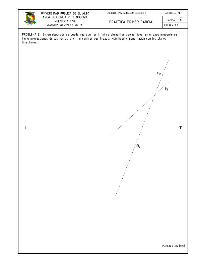 Ejercicios Recta y Plano SD - Geometria Descriptiva | PDF
