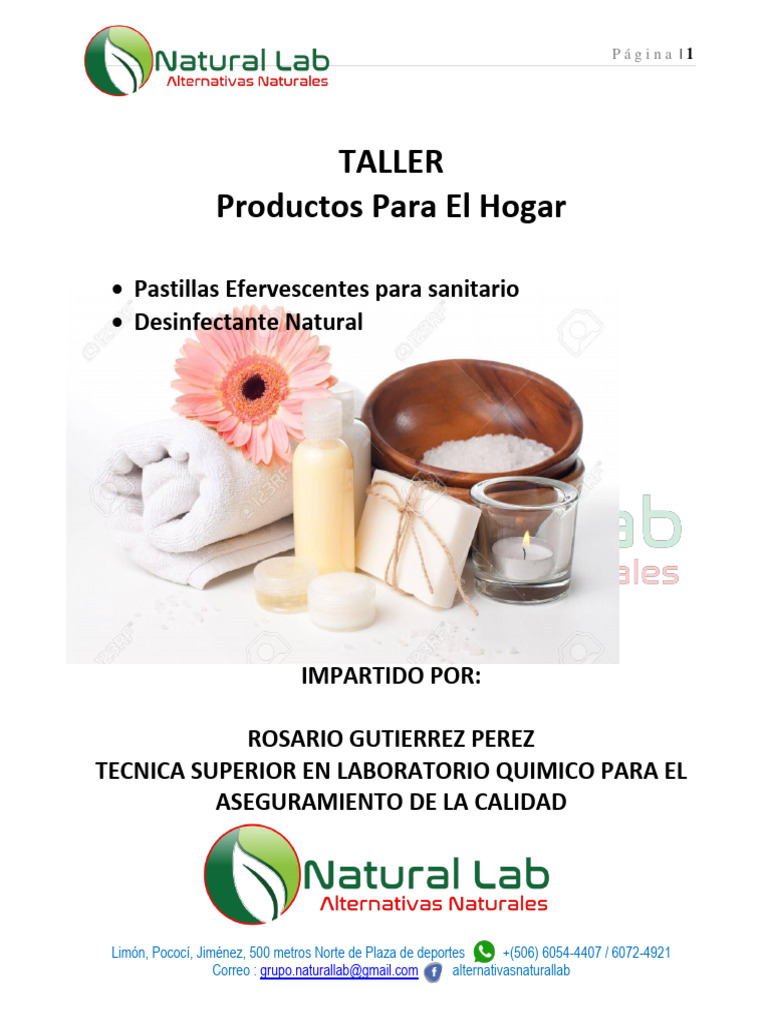 Manual Pastillas Efervecentes y Desinfectante Natural | PDF | Agua ...