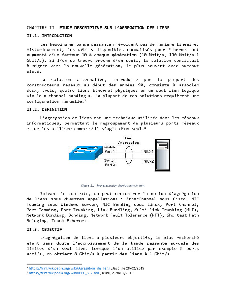 Agrégation de Liens en Réseaux Informatiques | PDF | Réseau ...
