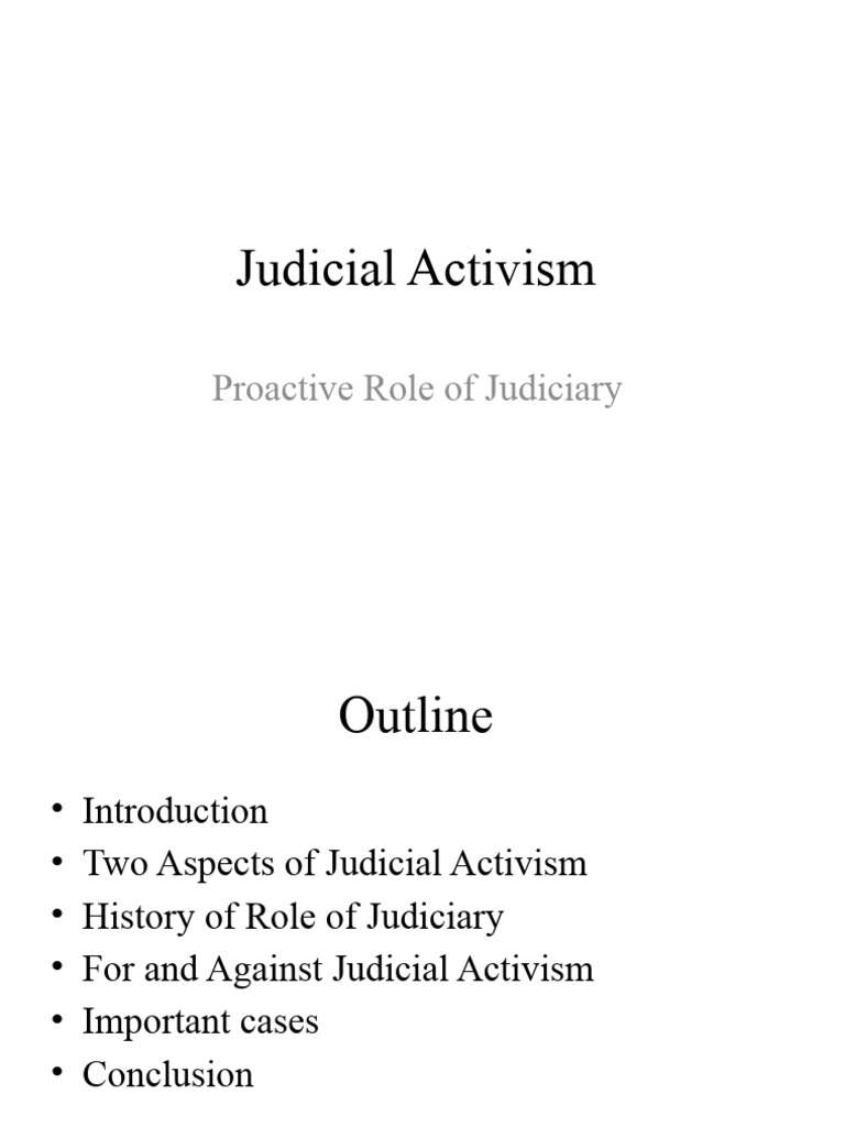Judicial Activism | PDF | Constitution | Judiciaries