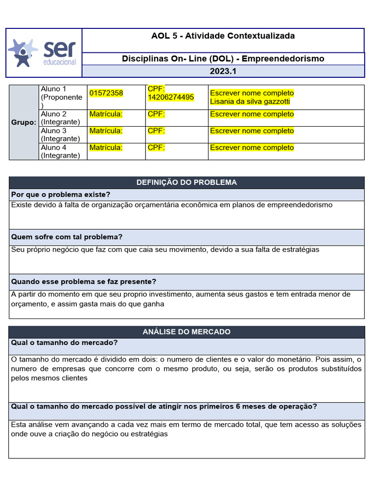 Lisania Gazzotti, Empreendedorismo | PDF | Mercado (economia ...