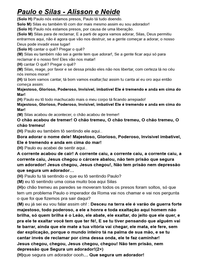 Paulo e Silas - Alisson e Neide PDF.-1 | PDF | Apóstolo Paulo