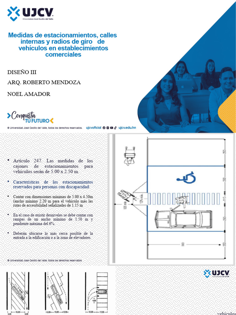 Medidas de Estacionamientos y Radios de Giro NOEL AMADOR 2020110190 | PDF | Vehículos ...