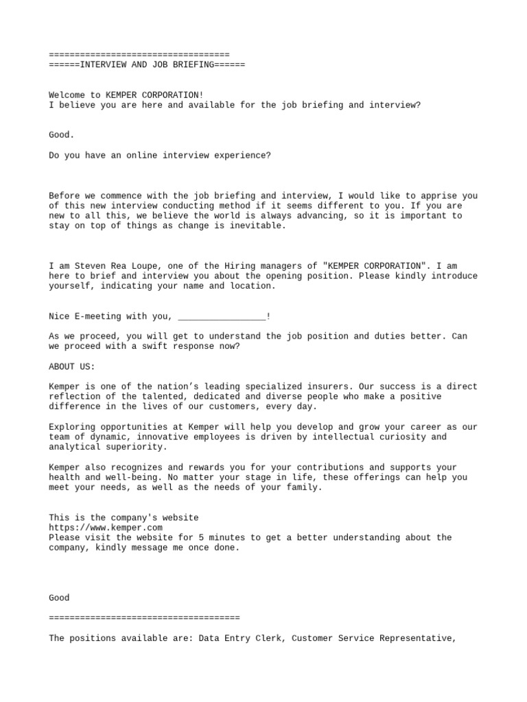 Employment Interview | PDF | Employment | Banks