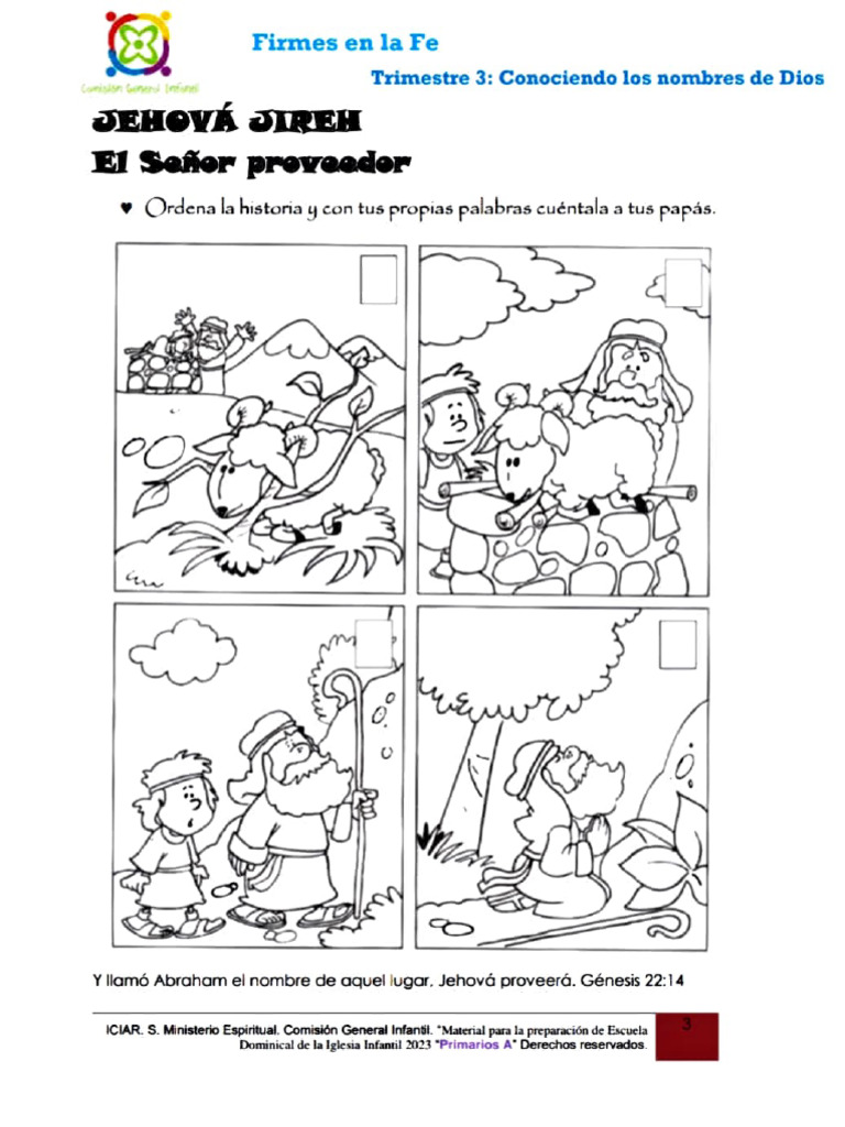 Actividades de Escuela Dominical: Fe y Nombres de Dios | PDF | Salud y ...