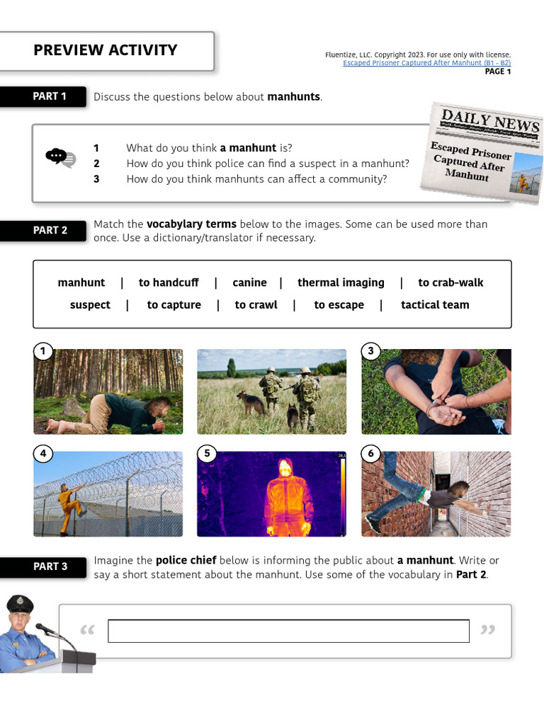 Escapingtheprison Activities | PDF | Arrest | Crimes