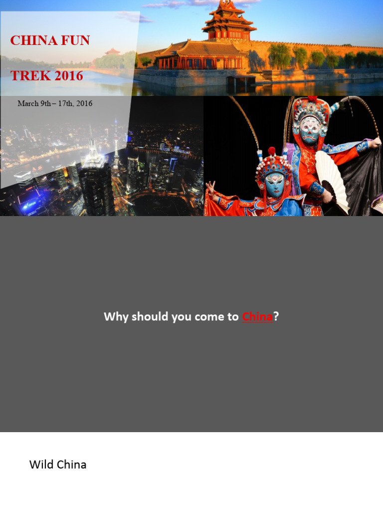 China Travel Plan Presentation 2016 | PDF | Beijing