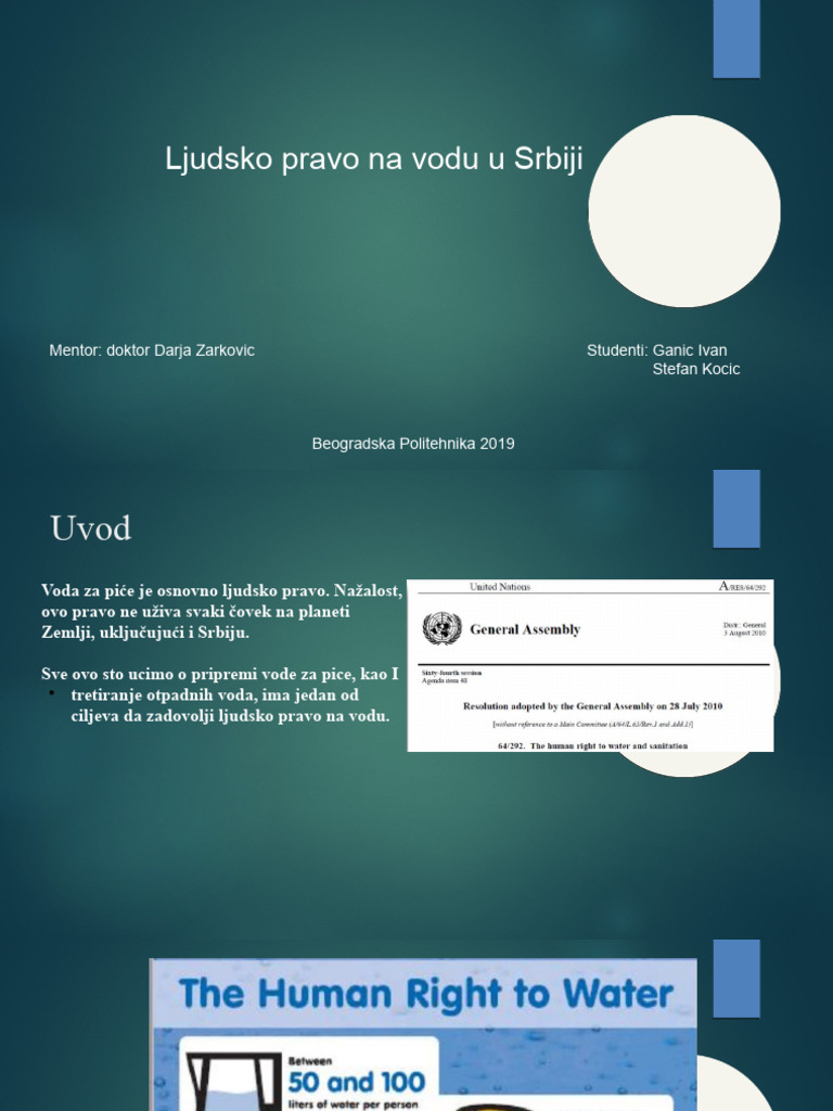 Seminarski Pravo Na Vodu | PDF