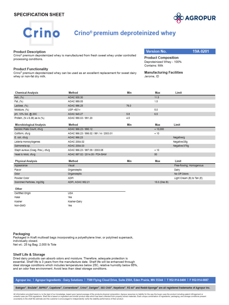 PDPW CRINO v. 19A-0201 Je | PDF | Milk | Cattle Products