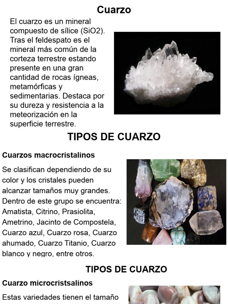 Tipos y Variedades de Cuarzo | PDF