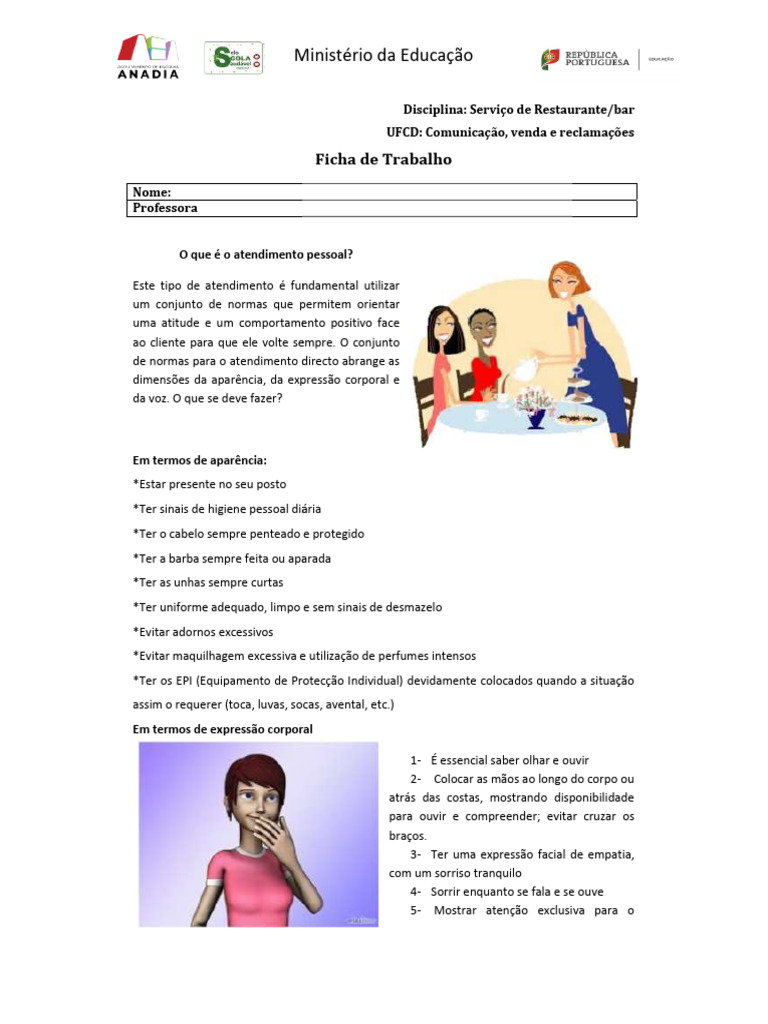 Ficha de Atendimento | PDF | Carreira e Crescimento