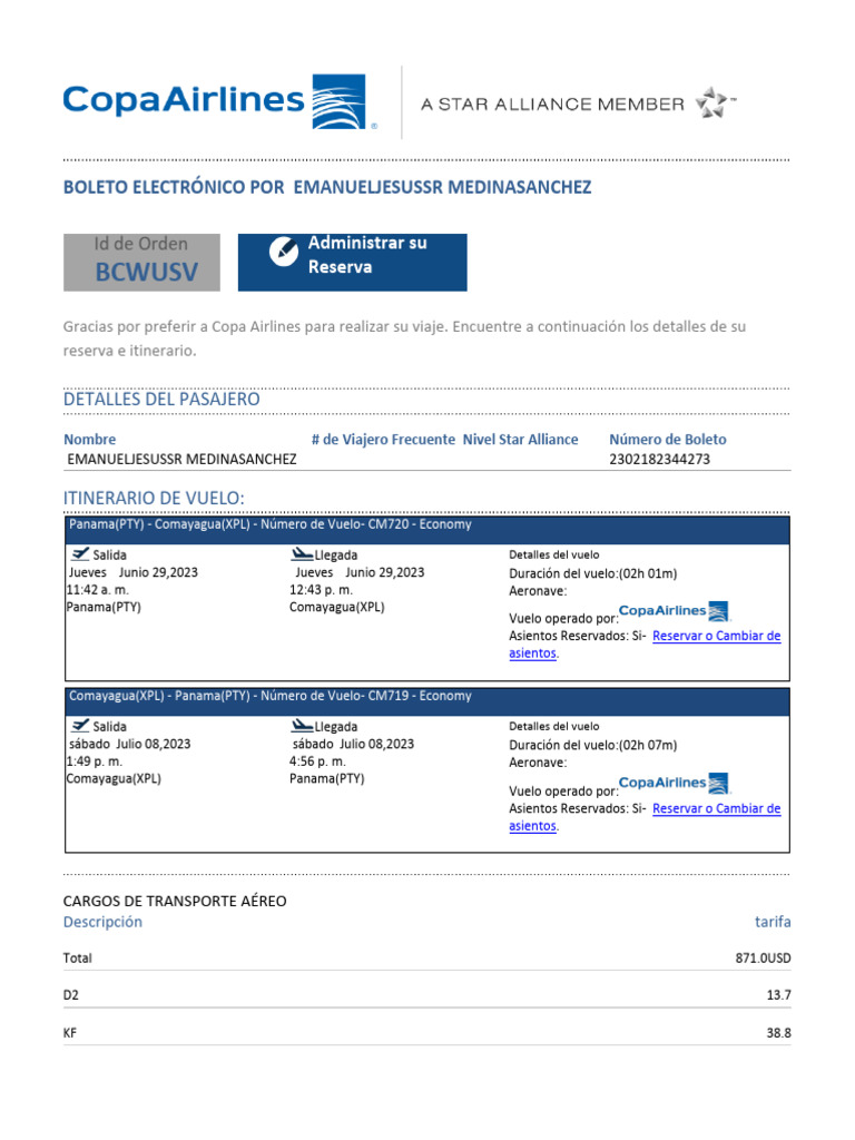 Copa Airlines | PDF | Aviación | Transporte