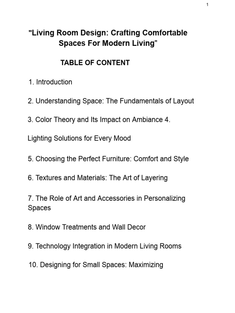 Living Room Design | PDF | Lighting | Textiles