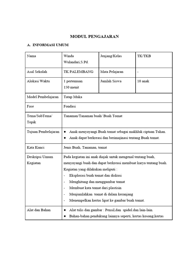 Tugas RPPH (Area) (1) - Tomat | PDF | Kesehatan Holistik