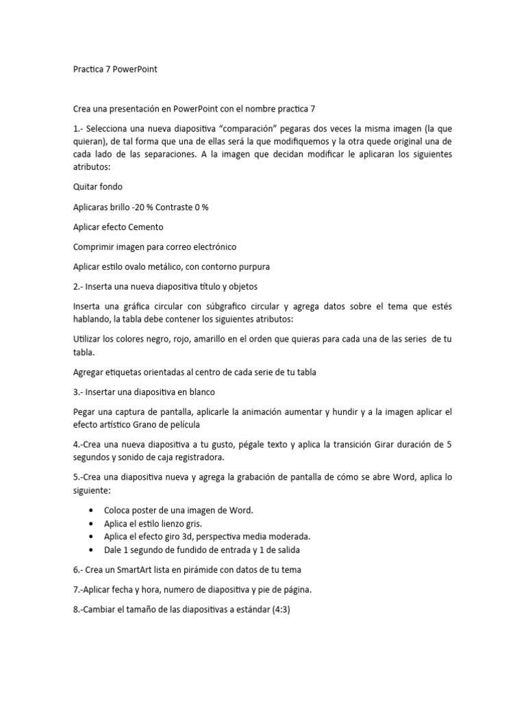 Practica 7 PowerPoint | PDF