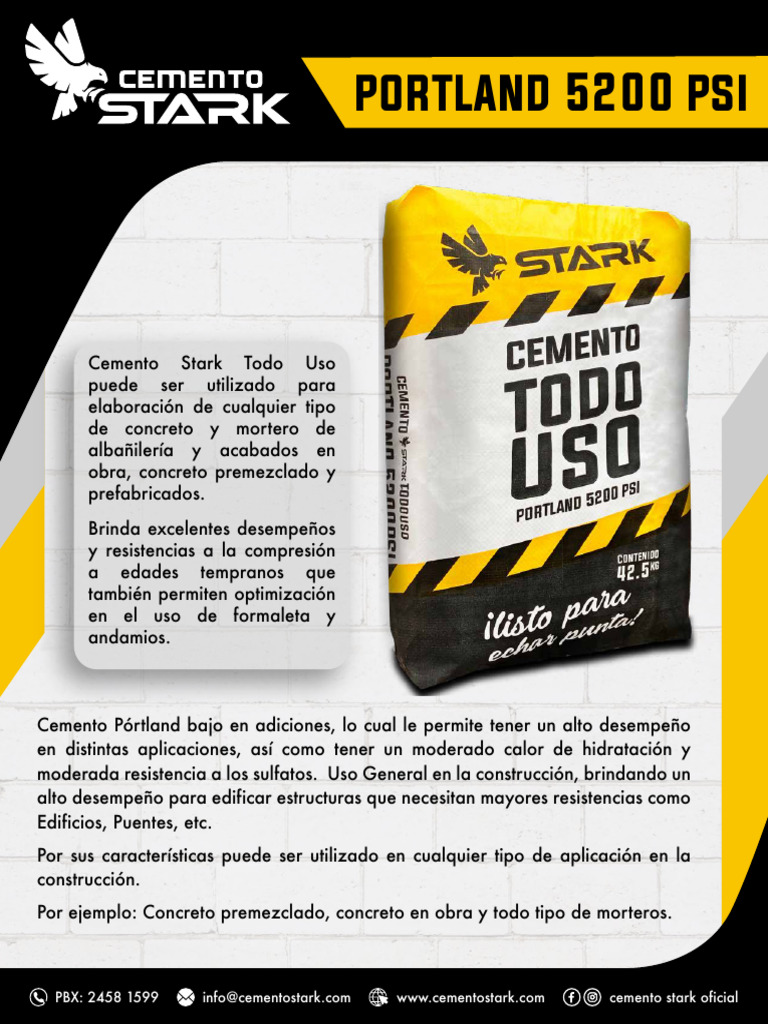 Ficha Tecnica Stark 5200 Jun 23 V2 | PDF | Hormigón | Cemento