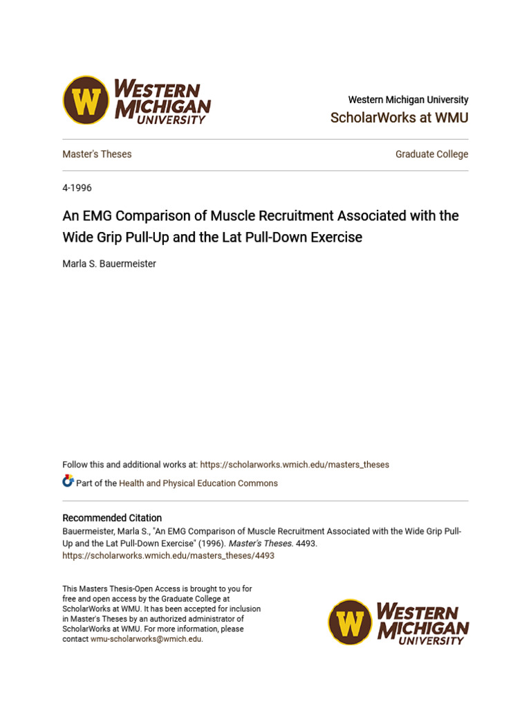 An EMG Comparison of Muscle Recruitment Associated With The Wide | PDF ...