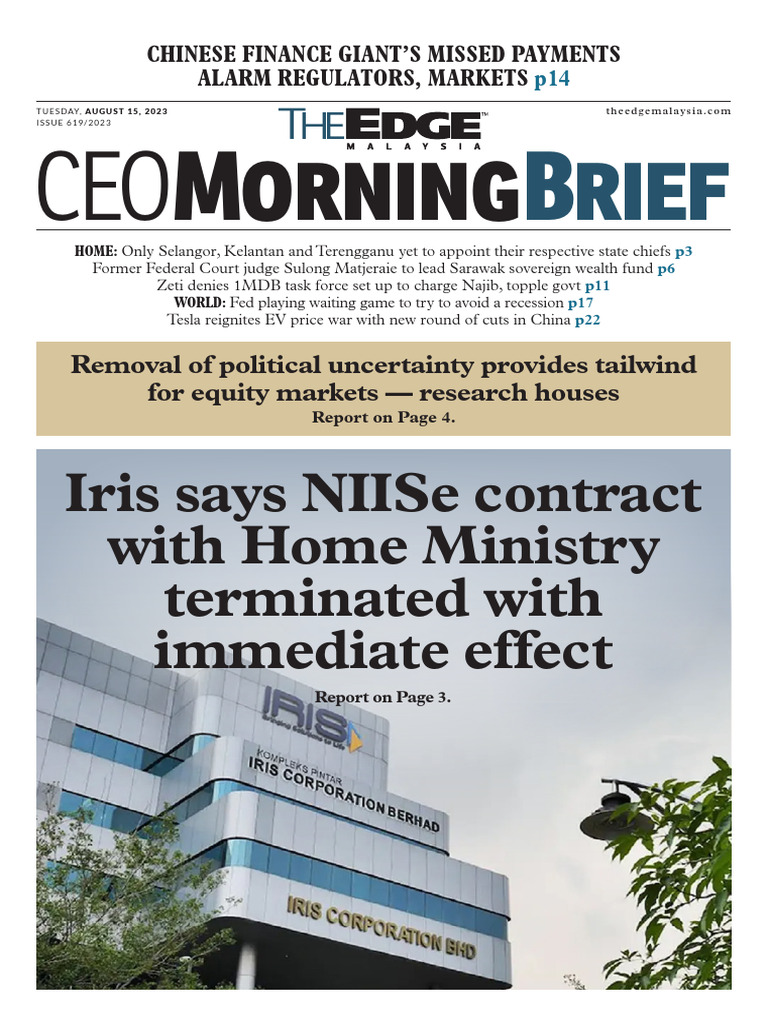 CEO Morning Brief - 150823 | PDF | Cost Of Living | Economies CEO Morning Brief - 150823 | PDF | Cost Of Living | Economies