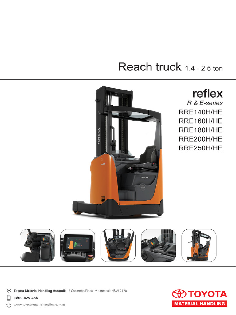 Toyota ReachTruck Reflex RESeries RRE140H-HE-250H-HE | PDF | Axle | Land Vehicles