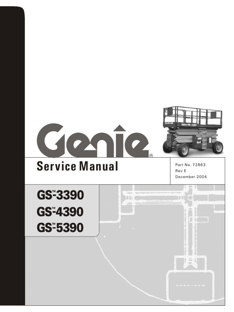 Genie Service Manual GS4390RT | PDF | Pump | Flow Measurement