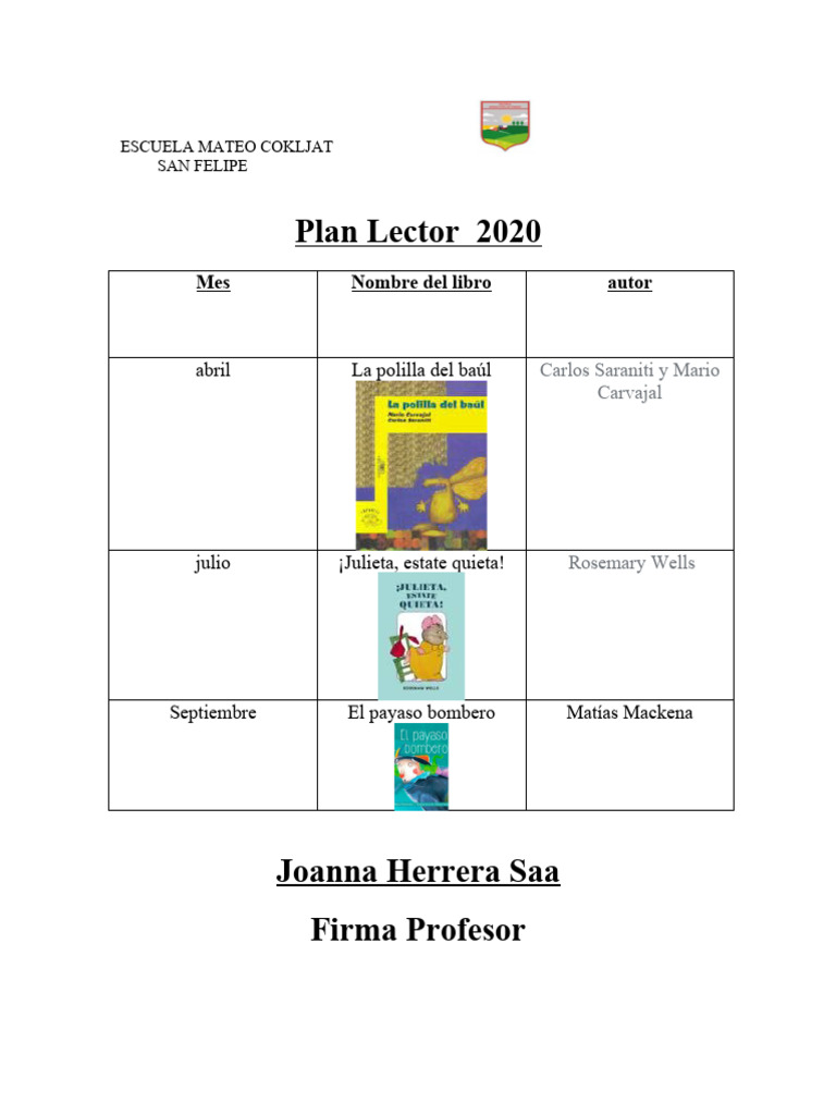 Lectura Complementaria 1° A 8° Basico | PDF