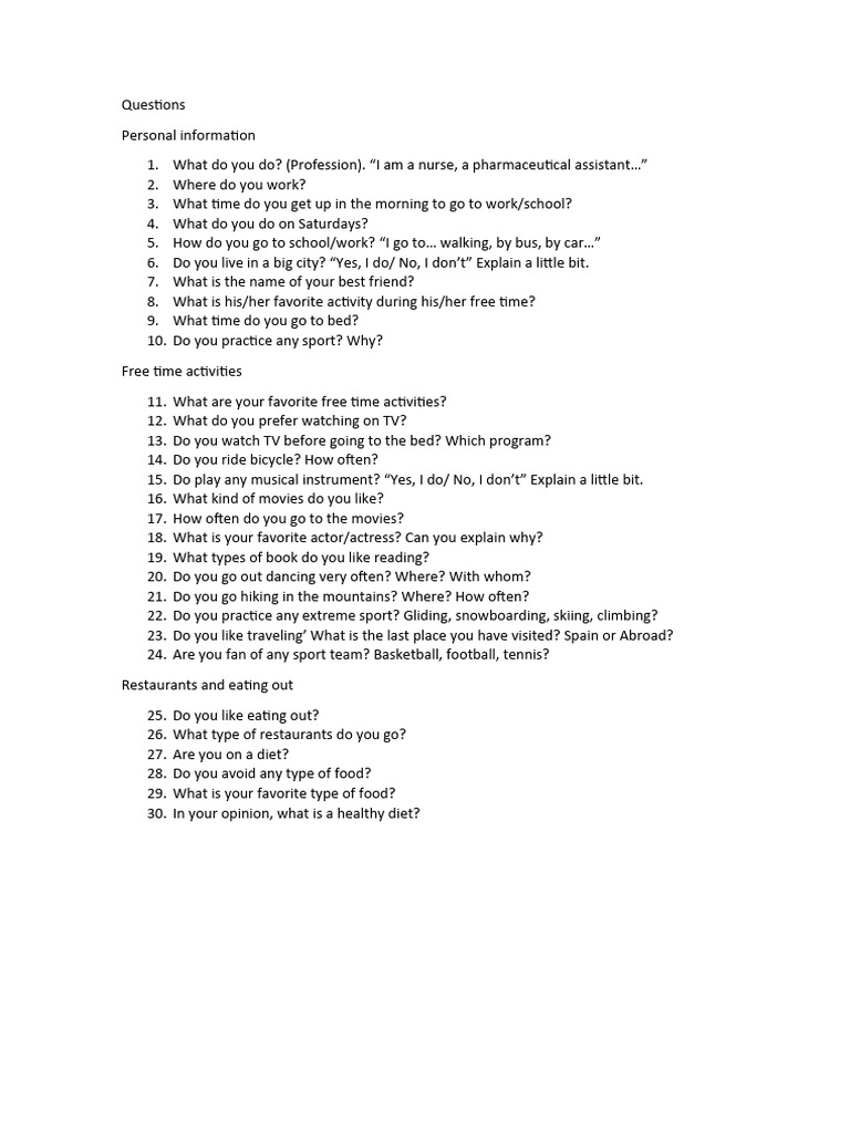 Pharmacy Speaking Questions | PDF | Self-Improvement