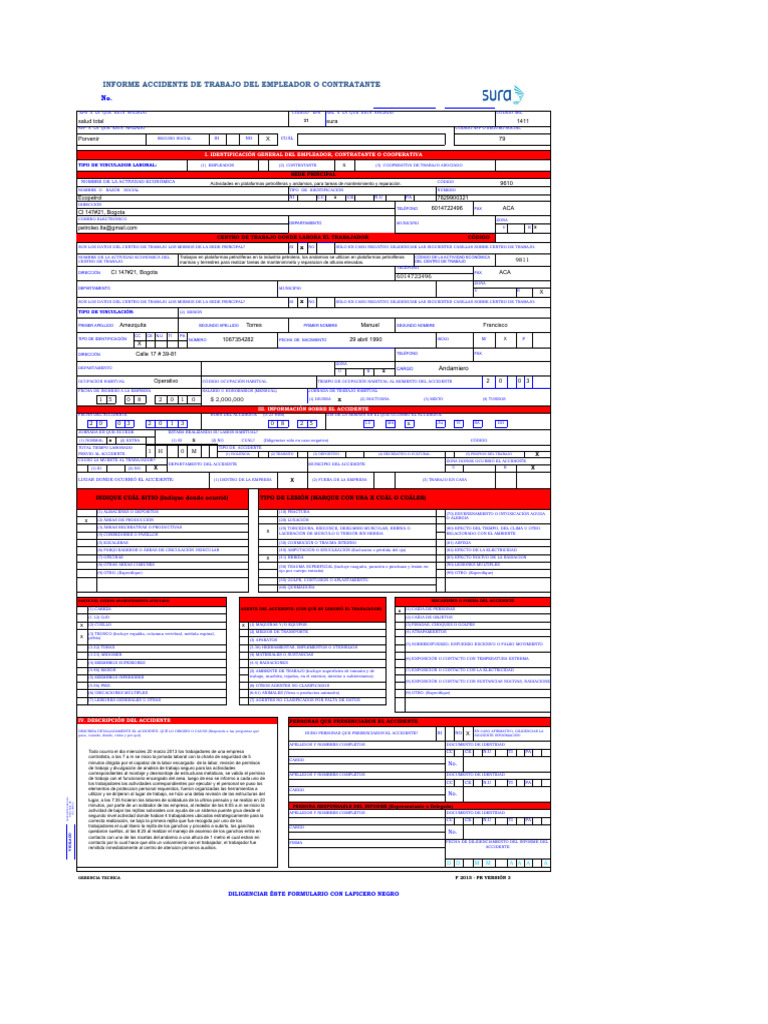 Furat - XLSX - Formato Furat | Descargar gratis PDF | Lesión
