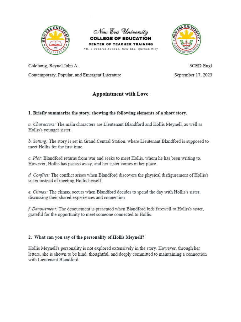 Appointment With Love | PDF