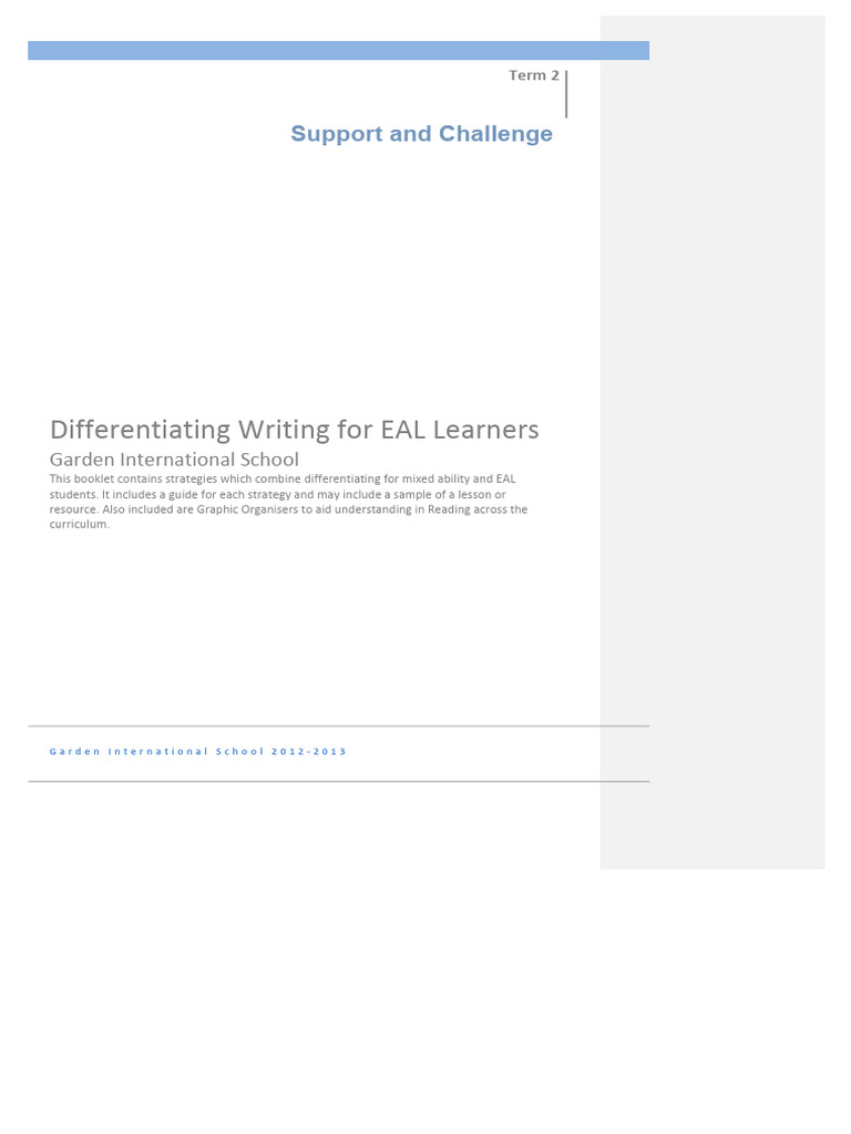 Differentiating Writing For ELL Learners | PDF | Sociology | Scientific ...
