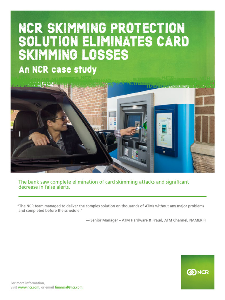 NCR Skimming Protection Success Story | PDF | Automated Teller Machine ...