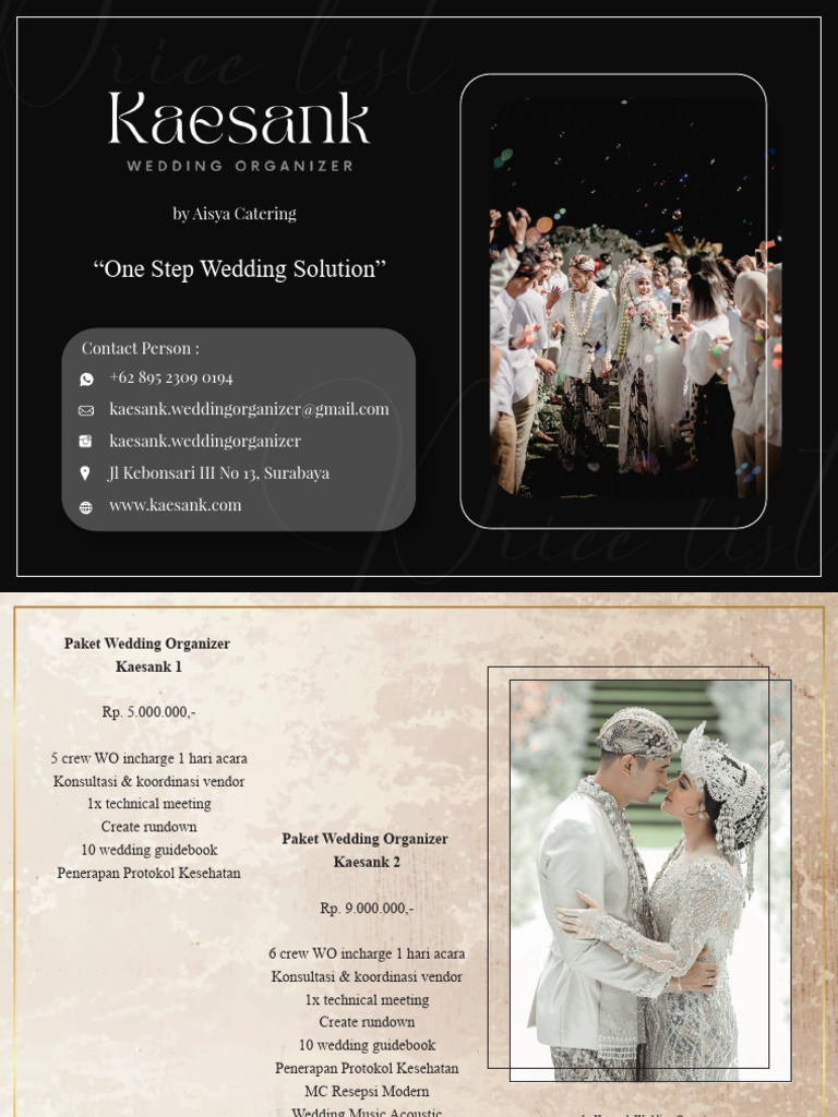 Contoh Brosur Paket Wedding