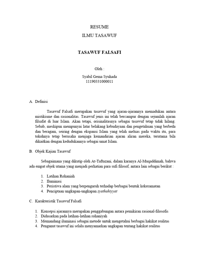Tasawuf Falsafi: Ajaran dan Tokoh | PDF | Sains & Matematika | Agama ...