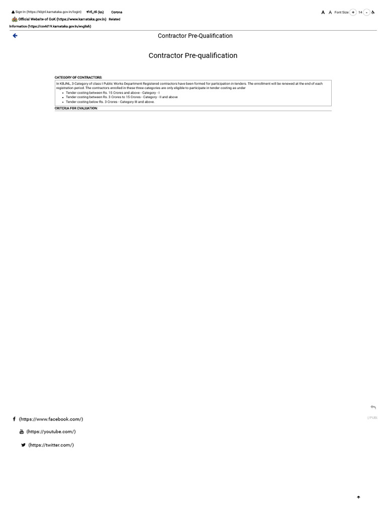 Contractor Pre-Qualification - KRISHNA BHAGYA JALA NIGAM LIMITED1 | PDF