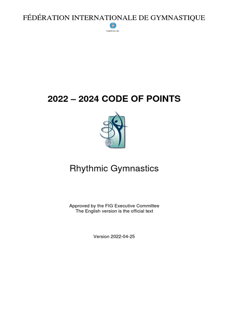 En - 2022-2024 RG Code of Points | PDF | Gymnastics | Clothing