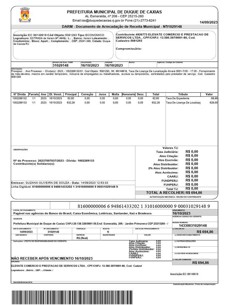 Taxa de Alvará de Localização-1 | PDF | Serviços financeiros | Economias Taxa de Alvará de Localização-1 | PDF | Serviços financeiros | Economias