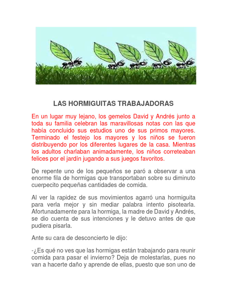 Las Hormiguitas Trabajadoras 2 | PDF