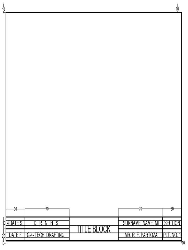 PLT No. 1 Title Block | PDF