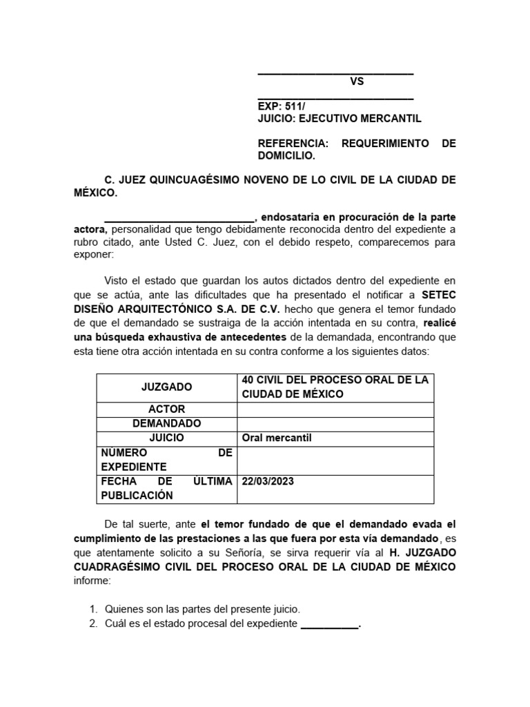 Solicitud de Informe | Descargar gratis PDF | Demanda judicial | Ley ...
