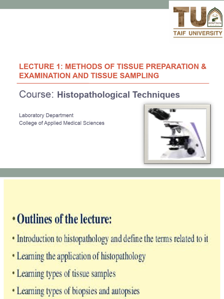 Tissue Preparation and Examination Methods | PDF | Pathology ...