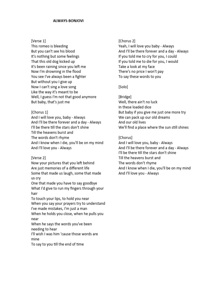 ALWAYS | PDF | Poetry