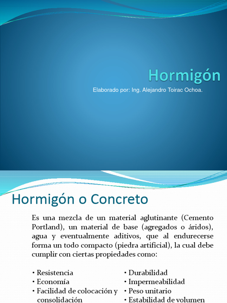 Fabricación Del Hormigón | PDF | Hormigón | Materiales