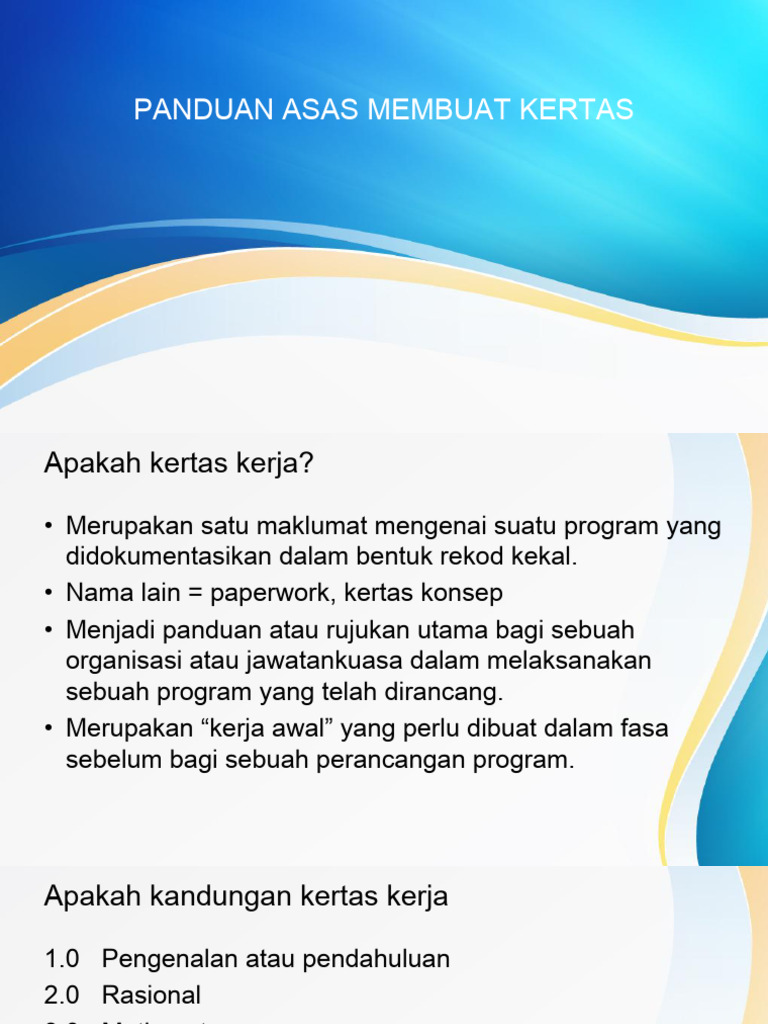 Panduan Asas Membuat Kertas Kerja | PDF