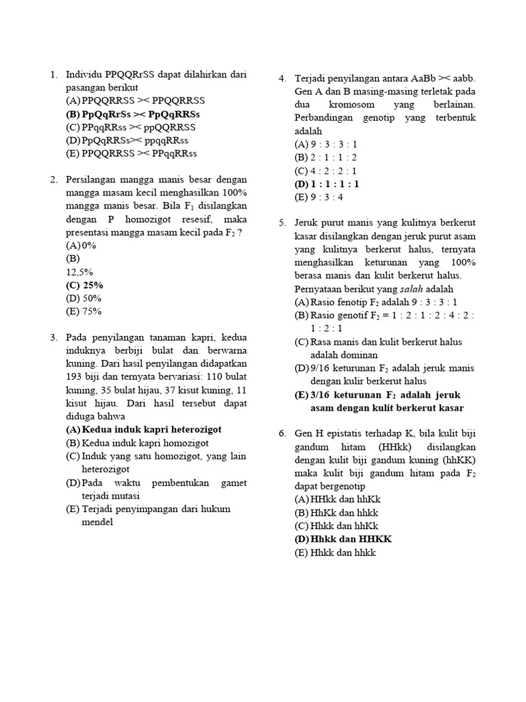 Genotip dan Persilangan Tanaman | PDF