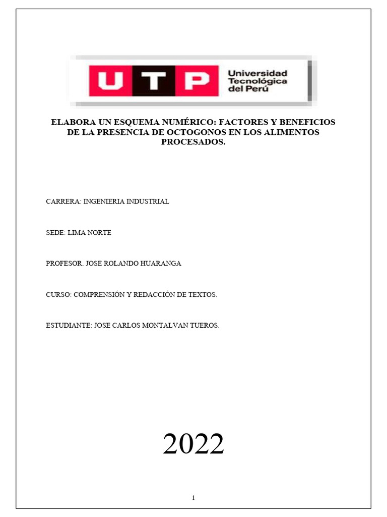 Elabora Un Esquema Numérico | PDF