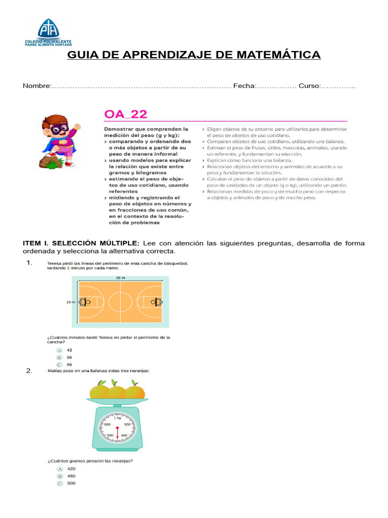 Oa 22 Tercero Básico | PDF