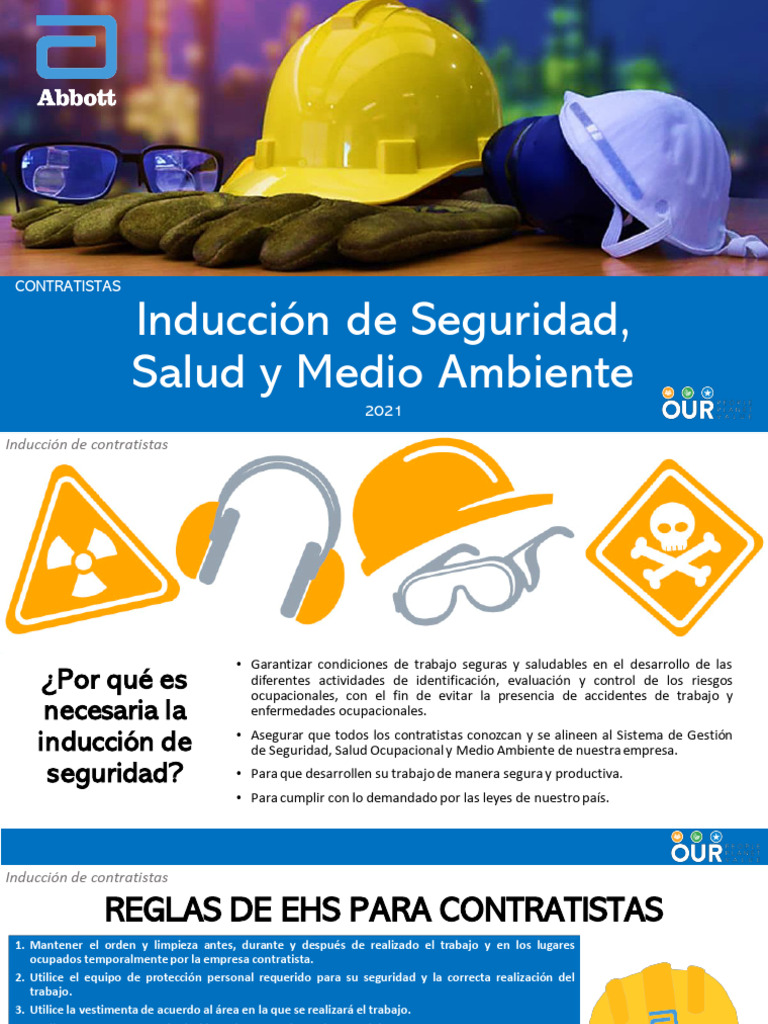 INDUCCIÓN EHS CONTRATISTAS-ABBOTT 2021 | PDF | Residuos | Gestión de residuos