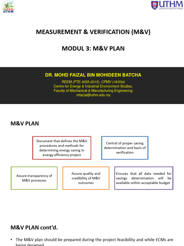 M&V Plan | PDF