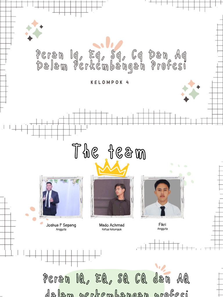 Peran Iq, Eq, SQ, CQ Dan Aq Dalam Perkembangan Profesi | PDF