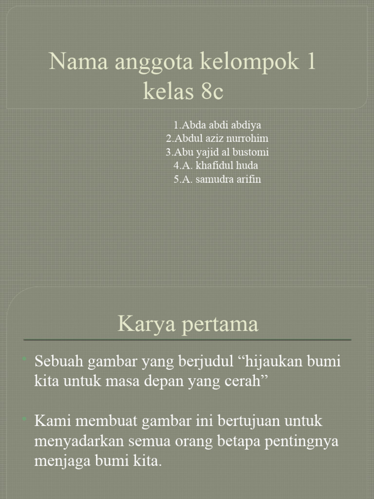 Nama Anggota Kelompok 1 Kelas 8c | PDF