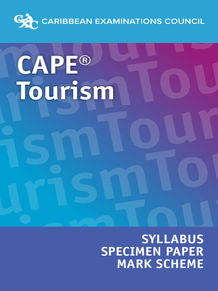2023 Cape Tourism Syllabus, Specimen Paper and Markscheme | Download ...